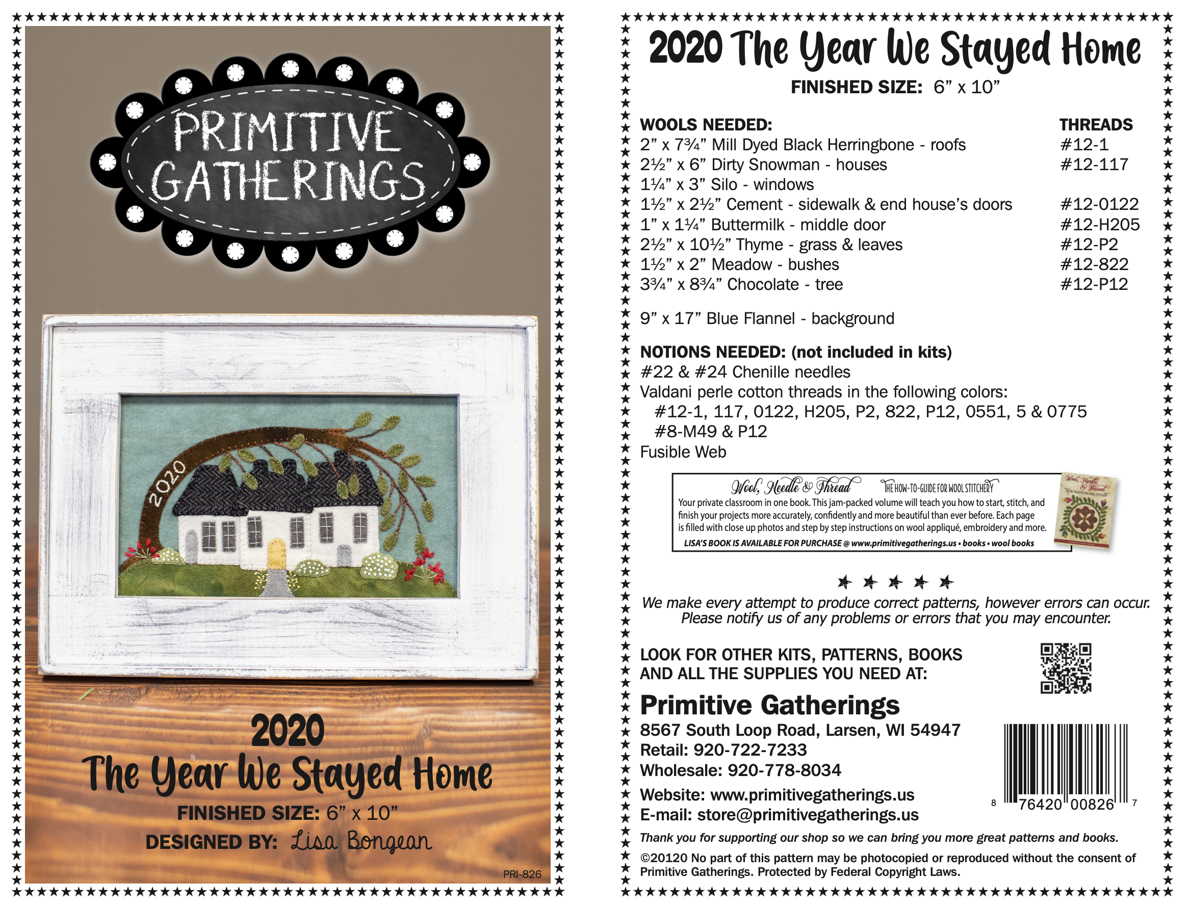 2020 The Year We Stayed Home PRI-826 - Primitive Gatherings Quilt Shop