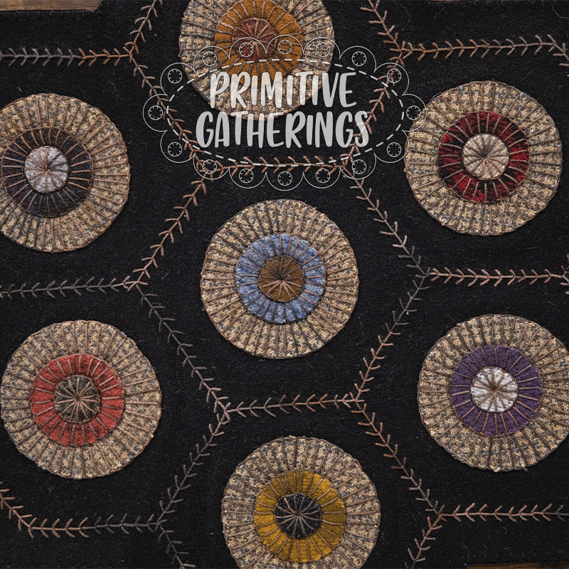 Old Friends Table Mat PRI-792 - Primitive Gatherings Quilt Shop