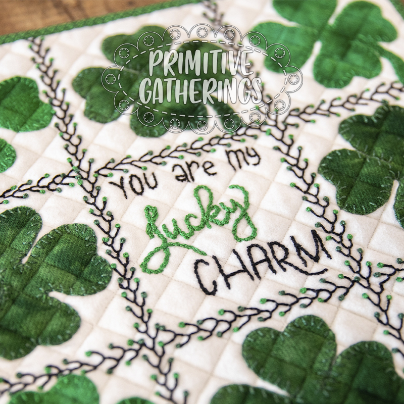 Lucky Charm Banner PRI-831 - Primitive Gatherings Quilt Shop