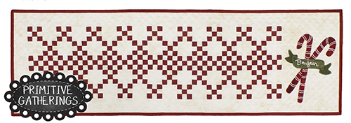 Peppermint Lane Runner DOWNLOAD - Primitive Gatherings Quilt Shop