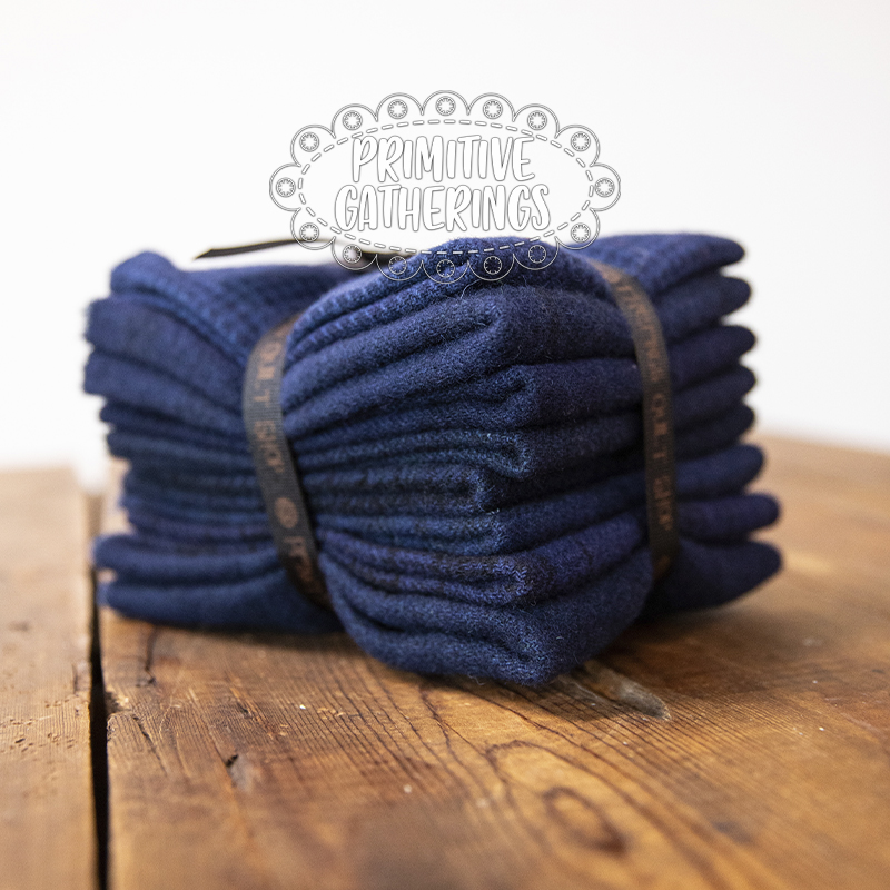 Navy Wool Texture Bundle - Primitive Gatherings Quilt Shop