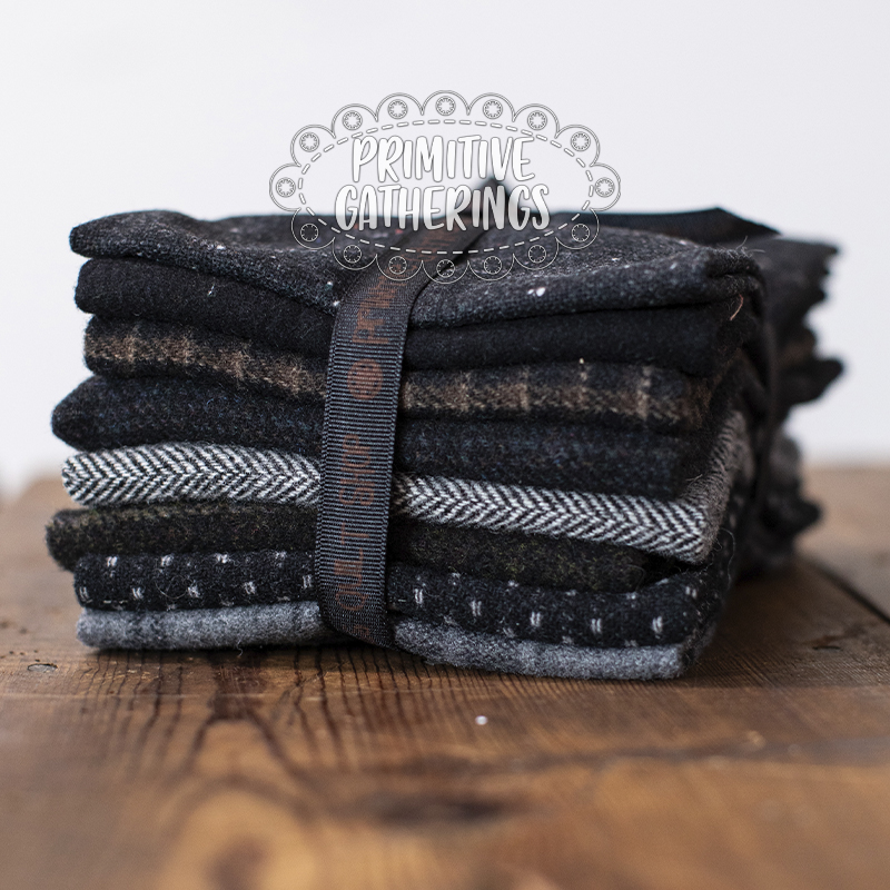 Raven Wool Texture Bundle - Primitive Gatherings Quilt Shop