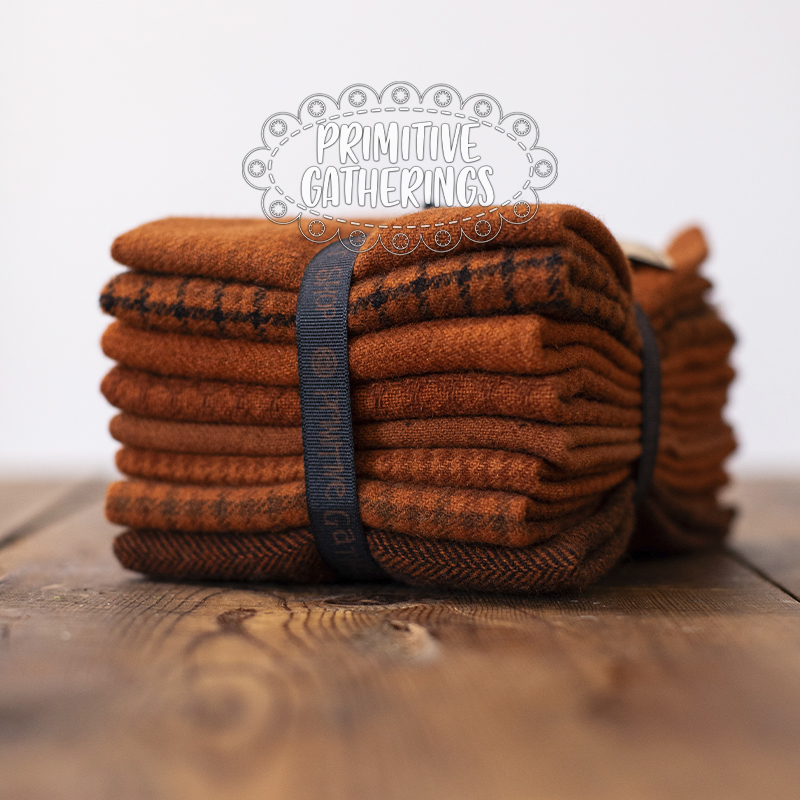 Rust Wool Texture Bundle - Primitive Gatherings Quilt Shop