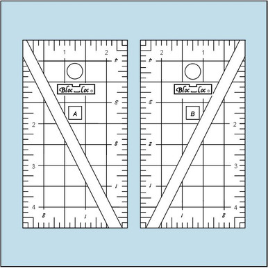 Bloc Loc Half-Rectangle Triangle Small Ruler Set