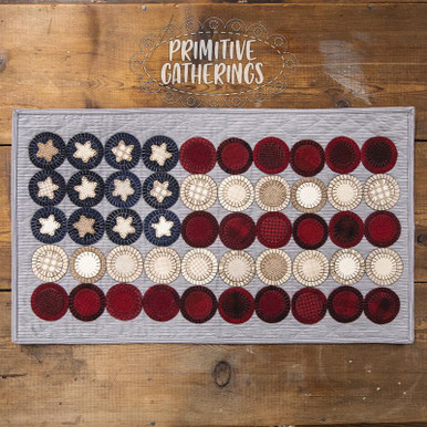 Flag Day Penny Banner PRI-361 - Primitive Gatherings Quilt Shop
