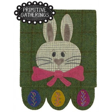 Easter Bunny Banner PRI-697 Pattern Only W - Primitive Gatherings Wholesale Store