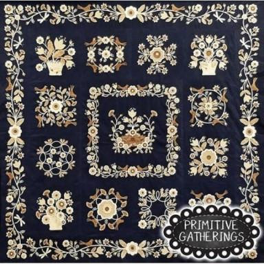 Twilight Garden 2 BOM - $45/Month - Primitive Gatherings Quilt Shop
