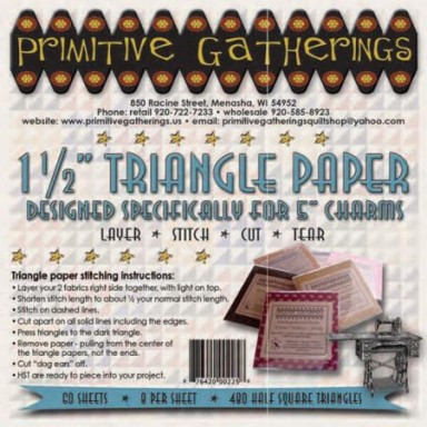 1 1/2" Triangle Paper for Charms PRI-225 - Primitive Gatherings Quilt Shop