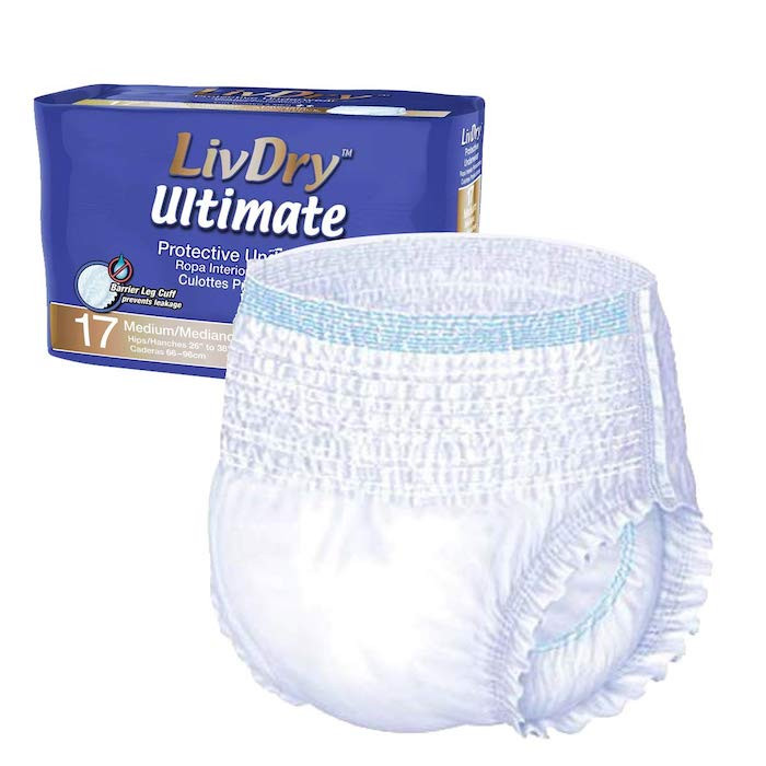 LivDry Premium Protective Underwear for Adult Incontinence