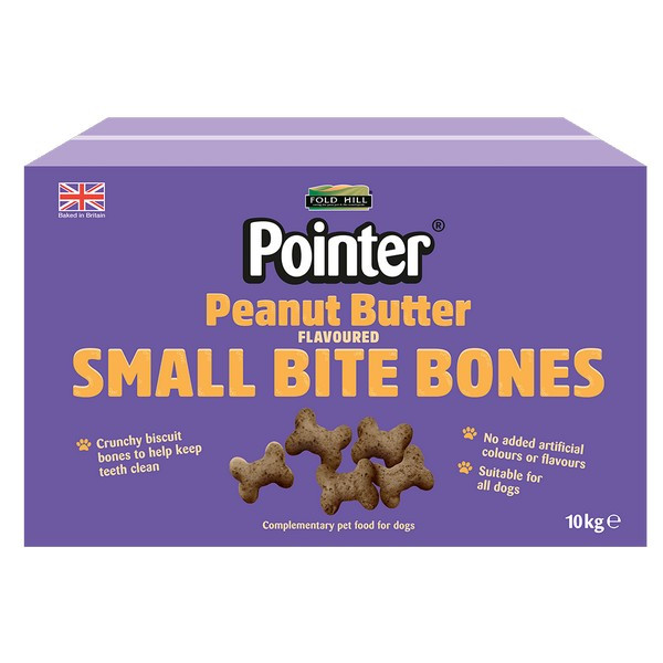 Pointer Petite Peanut Butter Flavoured Bones 10kg - Pedigree Wholesale Ltd