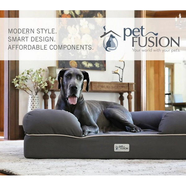 PetFusion Ultimate Solid 2.5 Inch Memory Foam Pet Bed for Small Dogs ...