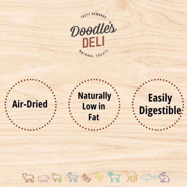 Doodles Deli Air-Dried Beef Weasand Stick 15cm 1kg - Pedigree Wholesale Ltd