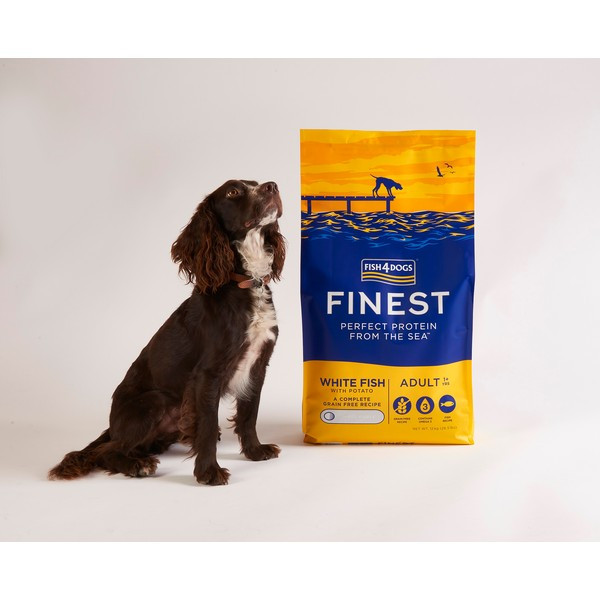 Fish4Dogs Finest Adult White Fish With Potato (Small Kibble) 12kg ...