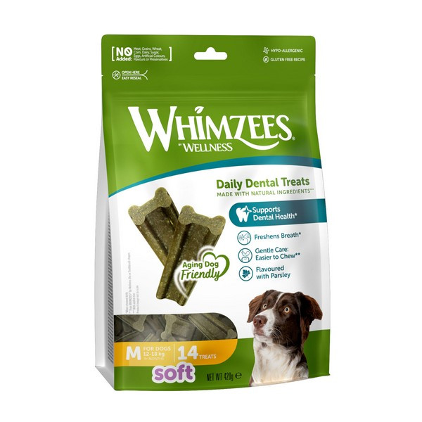 Whimzees Soft Value Bag M 14pcs - Pedigree Wholesale Ltd