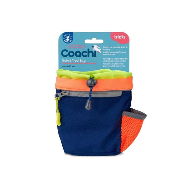 CoA Coachi Train & Treat Bag Navy & Coral - Pedigree Wholesale Ltd