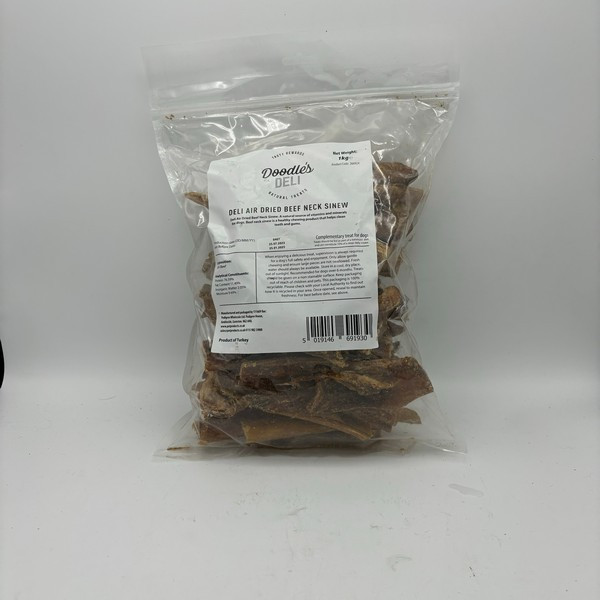 Doodles Deli Air Dried Beef Neck Sinew 1kg - Pedigree Wholesale Ltd