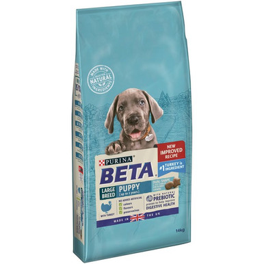 Beta Puppy Large Breed Dry Dog Food with Turkey 14kg - Pedigree ...