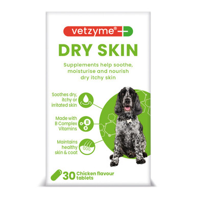 Vetzyme Dry Skin Tablets (30Tabs) - Pedigree Wholesale Ltd