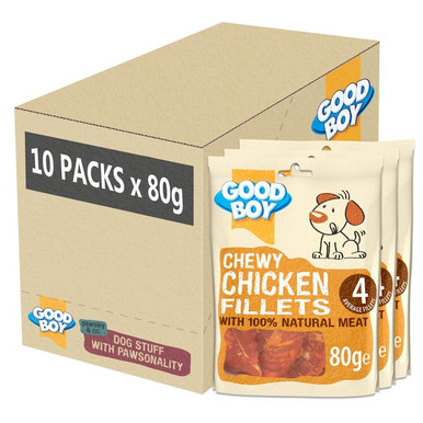 Good Boy Pawsley & Co Chewy Chicken Fillets 80g - Pedigree Wholesale Ltd