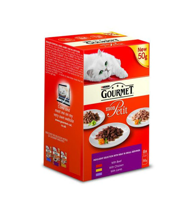 Gourmet Mon Petit Meat Beef Lamb Chicken ( 6Pk) 50g - Pedigree ...