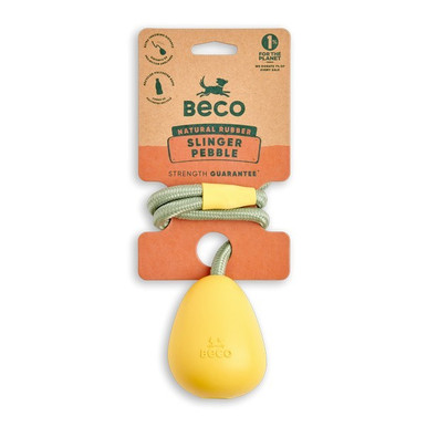 Beco Natural Rubber Pebble Slinger Toy for Fetch Yellow - Pedigree ...