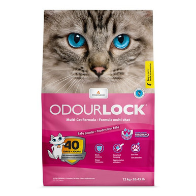 Intersand Odourlock Baby Powder Cat Litter 12kg - Pedigree Wholesale Ltd