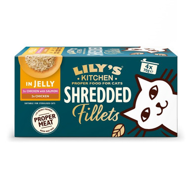 Lilys Kitchen Cat Shredded Fillets in Jelly Multipack 4x70g - Pedigree ...