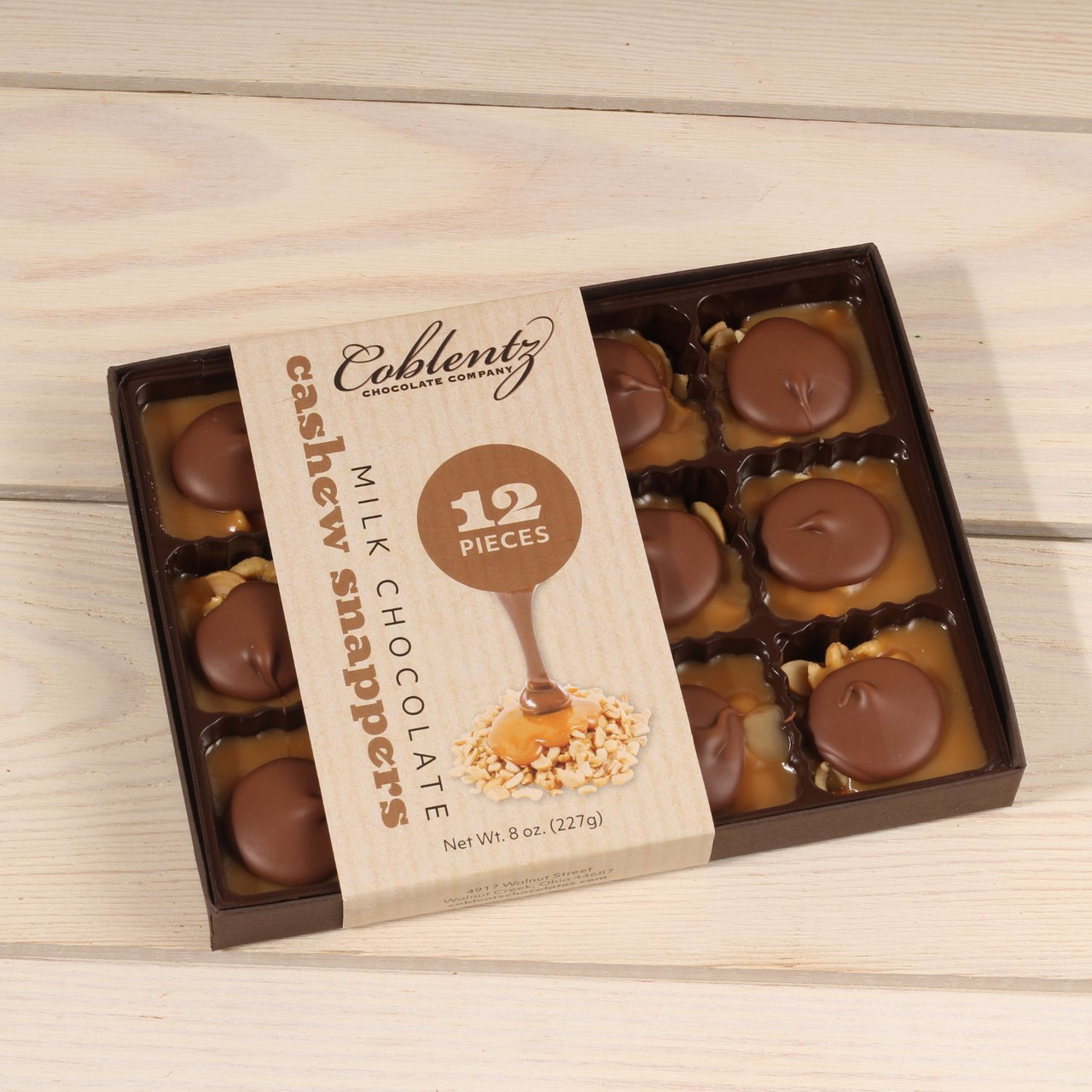 Milk Chocolate Pecan Snappers Gift Box | Coblentz Chocolate