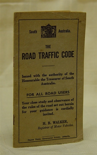Road Traffic Code South Australia 1936