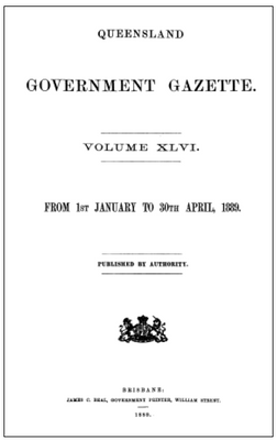 Queensland Government Gazette 1889