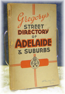 Adelaide and Suburbs Street Directory 1949 (Gregory)