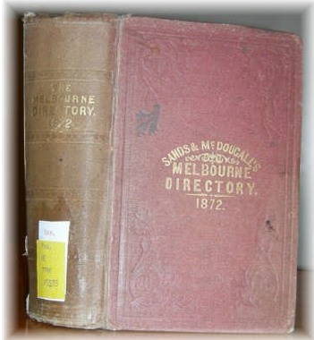 Melbourne Directory 1872 (Sands & McDougall)