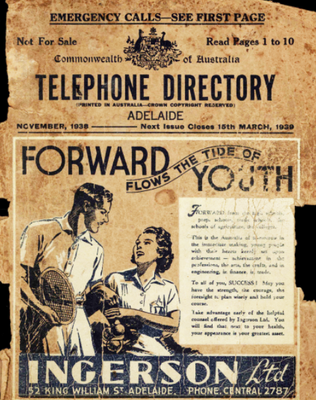 South Australian Telephone Directory 1938