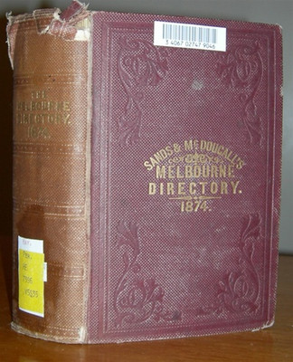 Melbourne Directory 1874 (Sands & McDougall)