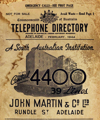 South Australian Telephone Directory 1944