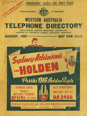 Western Australia Telephone Directory 1955