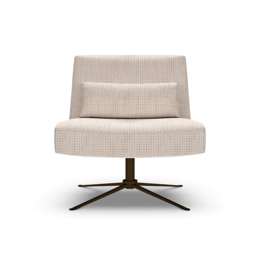 HUGO SWIVEL CHAIR | AMERICAN LEATHER | PENNY MUSTARD