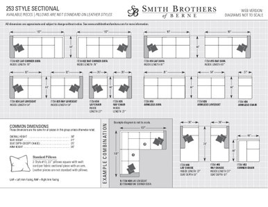 SECTIONAL SB253-SECT1-L | SMITH BROTHERS COLLECTION | PENNY MUSTARD