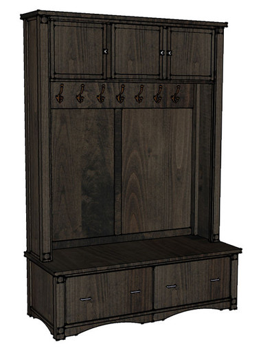 SPENCER DOUBLE HALL TREE AW2112 | SPENCER COLLECTION | PENNY MUSTARD