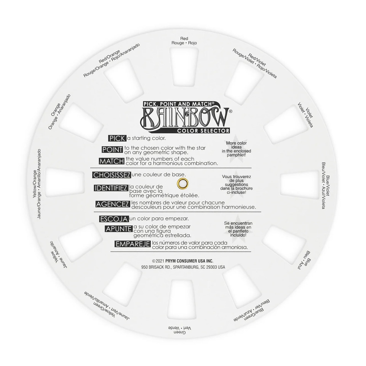 Rainbow Color Wheel Selector | EE Schenck Company