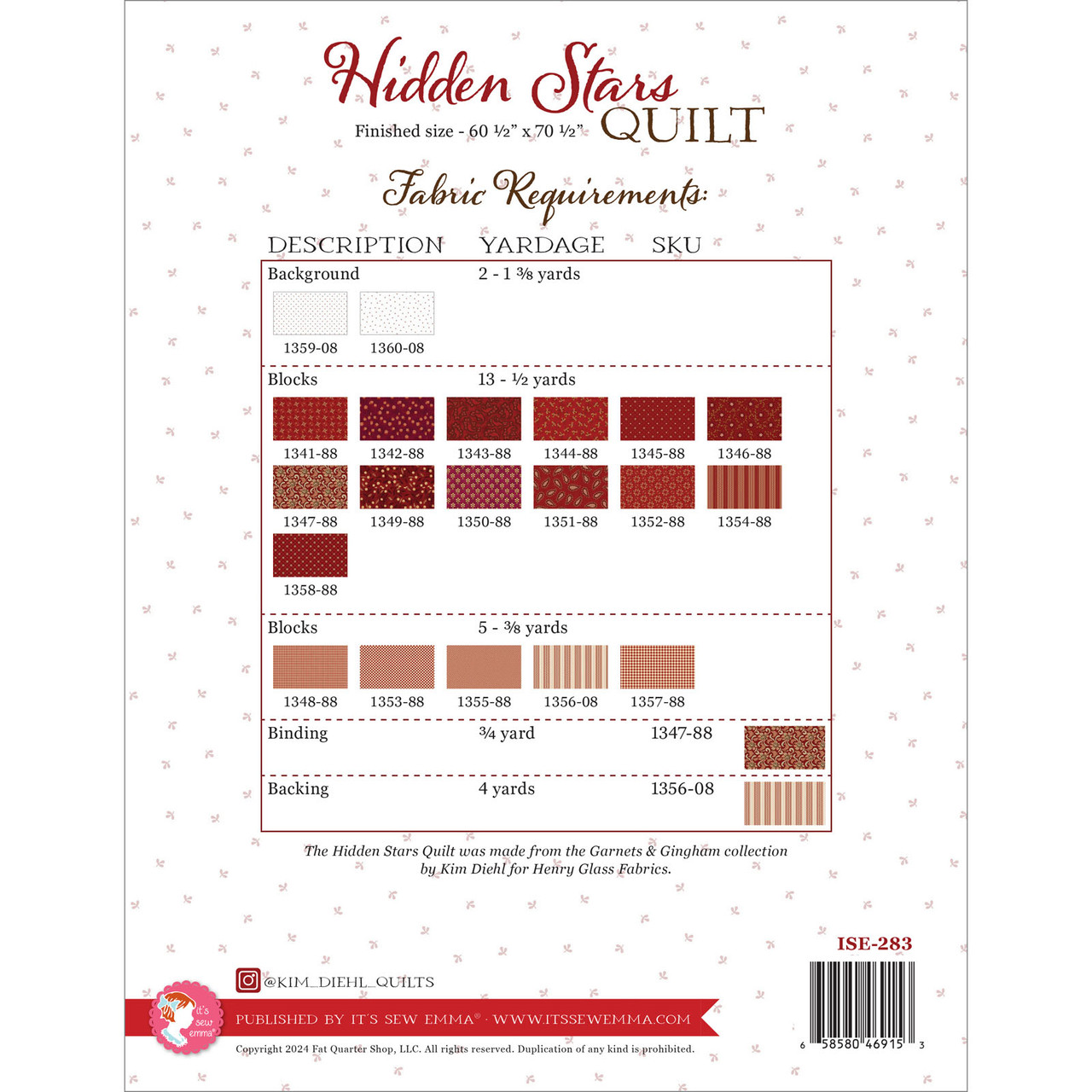 PATTERN HIDDEN STARS - EE Schenck Company