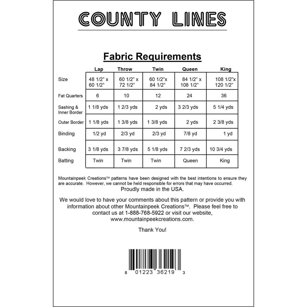 County Lines | EE Schenck Company