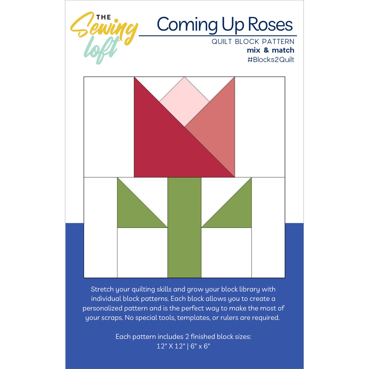Coming Up Roses Quilt Block | EE Schenck Company