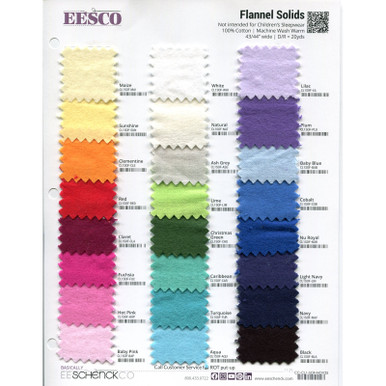 Solid Flannel Color Card | EE Schenck Company