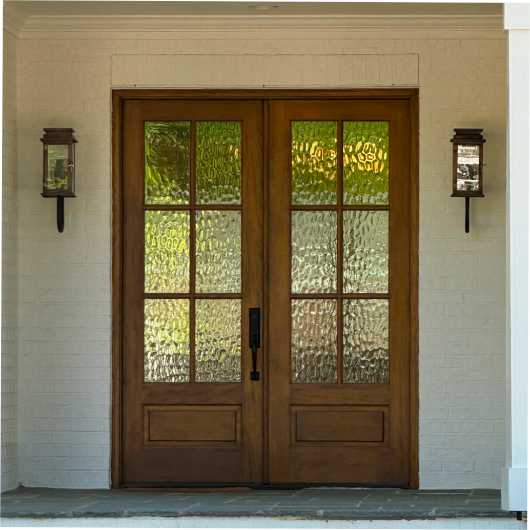 Andalucia 6 Lite Mahogany Double Entry Door | Grand Entry Doors