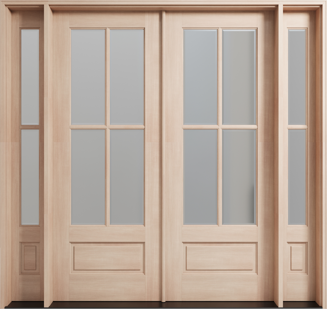 Andalucia 4-Lite TDL Double Door with Sidelights | Grand Entry Doors