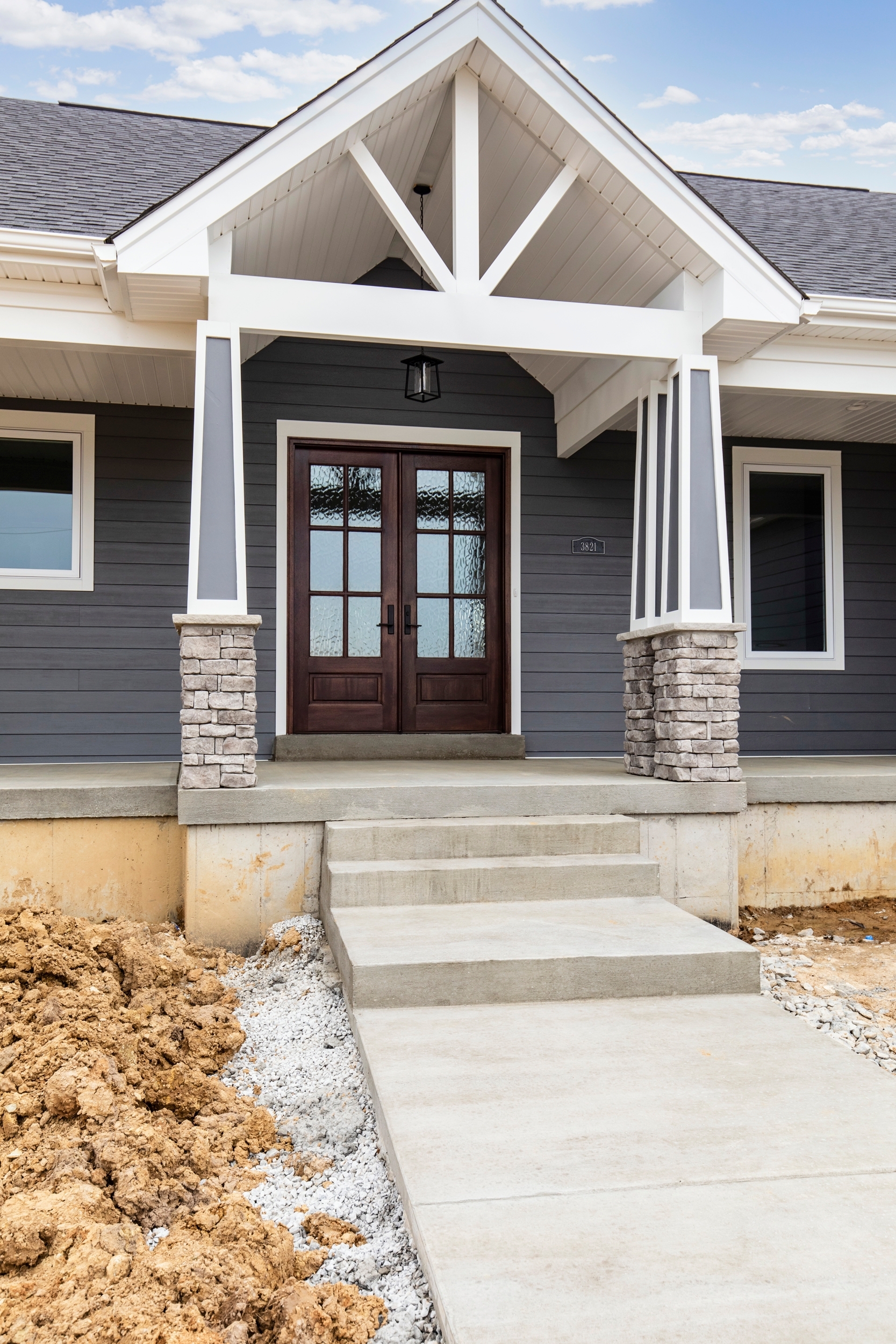 Front Entry Roof Custom Front Entry Portico Builder Westerville OH.