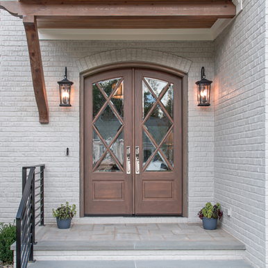 Miranda 7-Lite Arch Double Entry Door | Grand Entry Doors