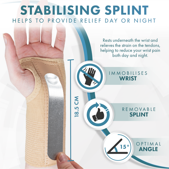 Elastic Wrist Support With Metal Splint | Actesso
