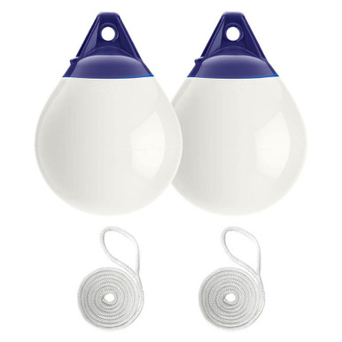 Polyform 30 x 38cm A1 Round Buoy Fender Bundle White (2 Pack)